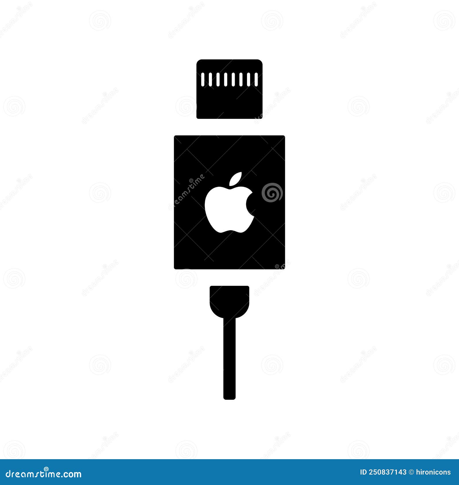 Adapter, Apple, Bus, Cable, Connector Icon. Black Vector Graphics ...