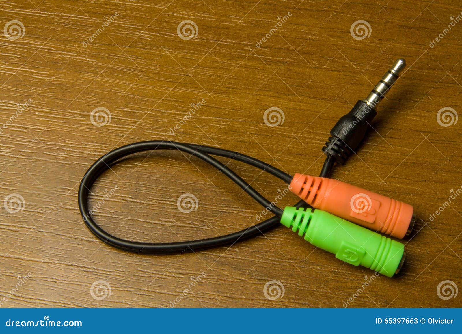 Adapter For Audio Connection Of Different Devices Stock Image ...