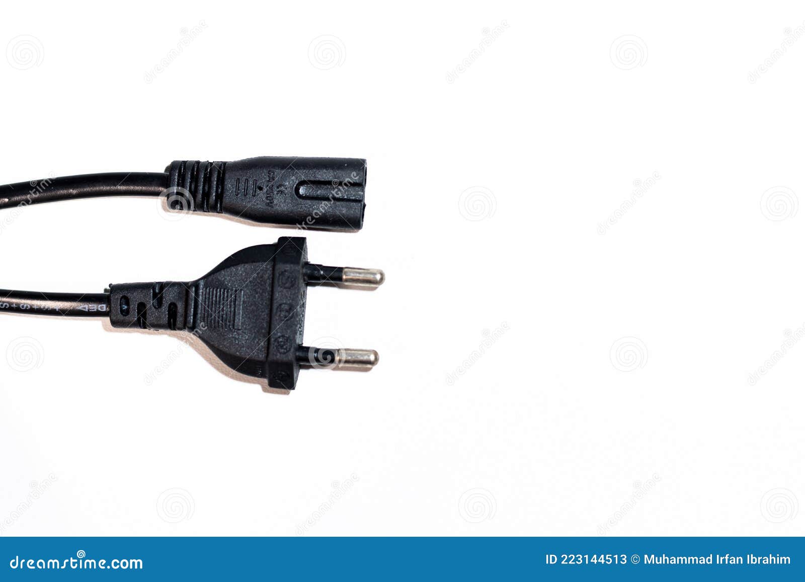 Adapter Cable Plug with Two Holes Stock Image - Image of background ...