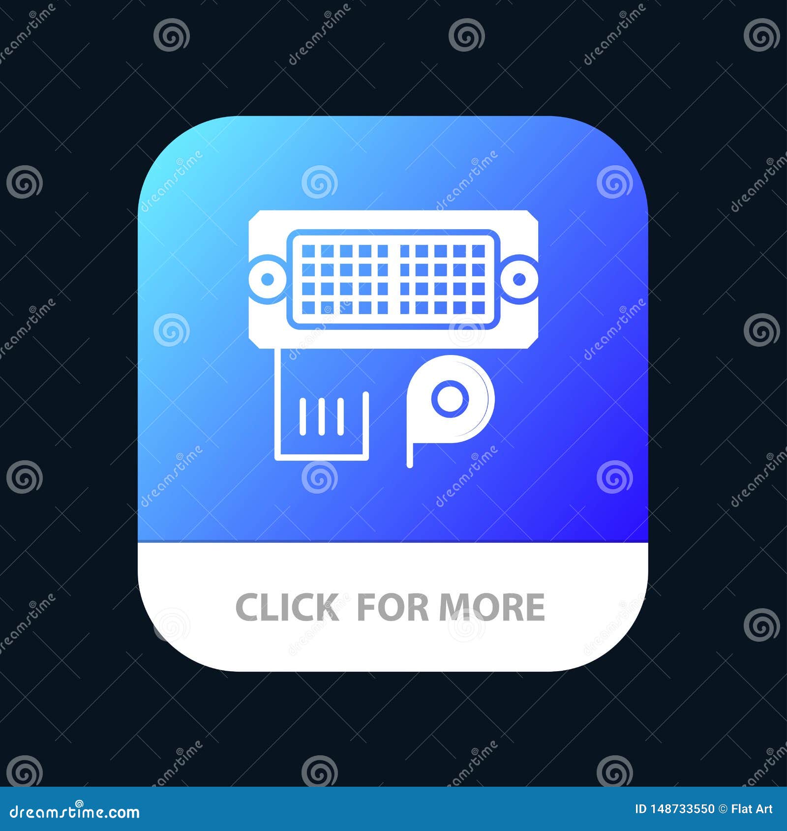 Adapter, Connection, Data, Input Mobile App Button. Android and IOS Glyph Version Stock Vector ...