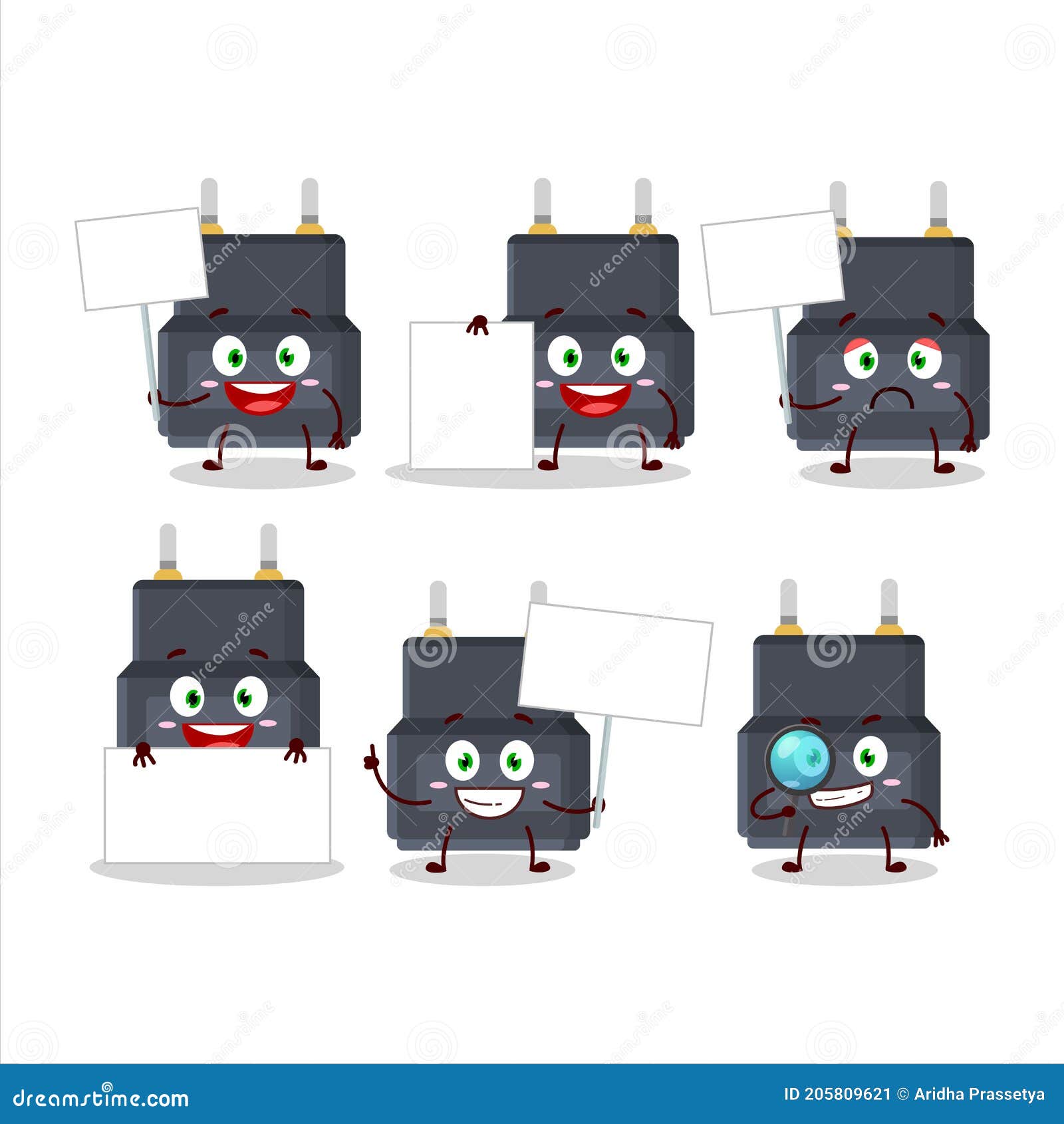 Adapter Connector Icons Set Vector Color Stock Image | CartoonDealer ...