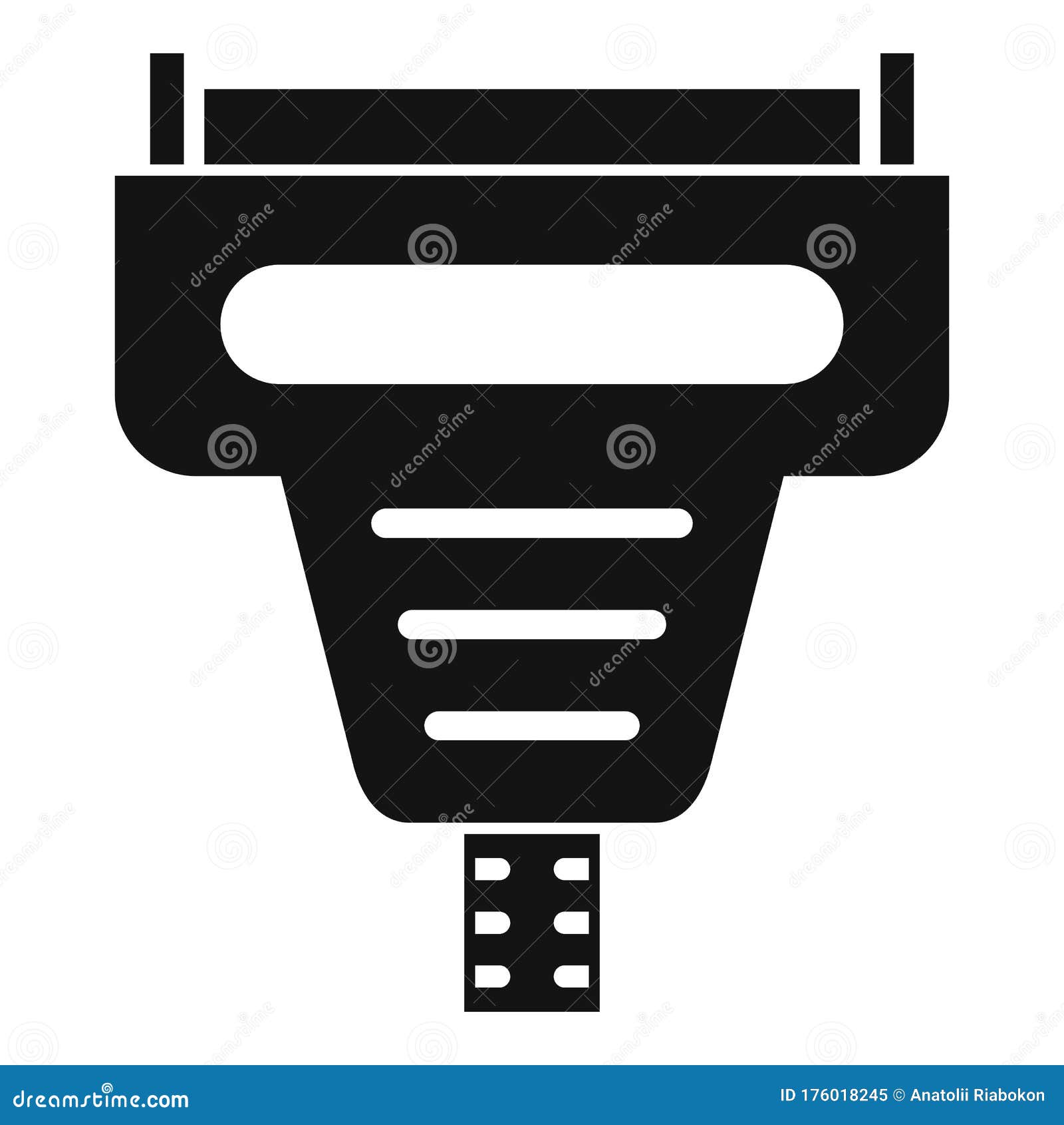 Adapter Connector Icon, Simple Style Stock Vector - Illustration of ...