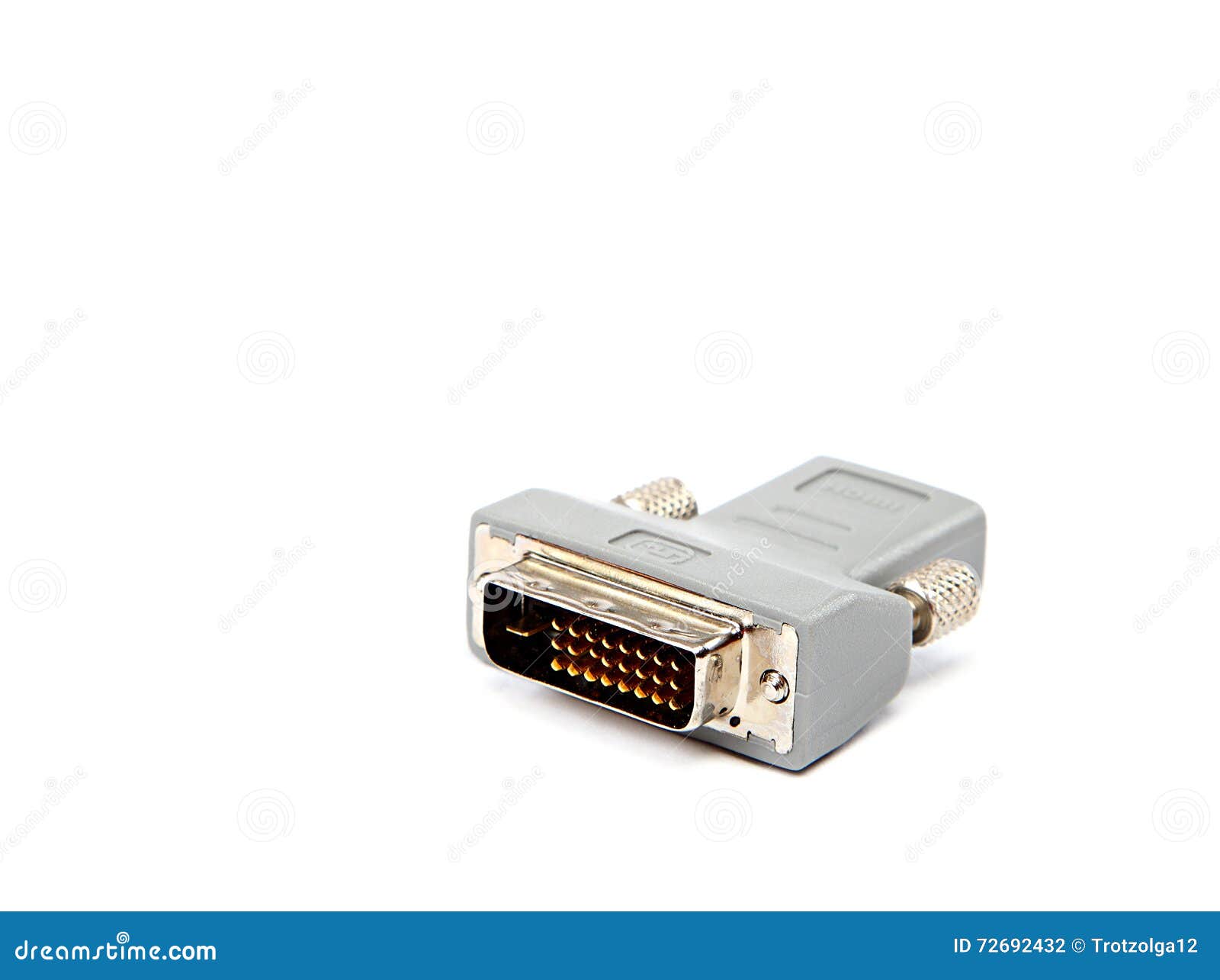 Adapter the DVI D SUB. stock photo. Image of chrome, generated - 72692432