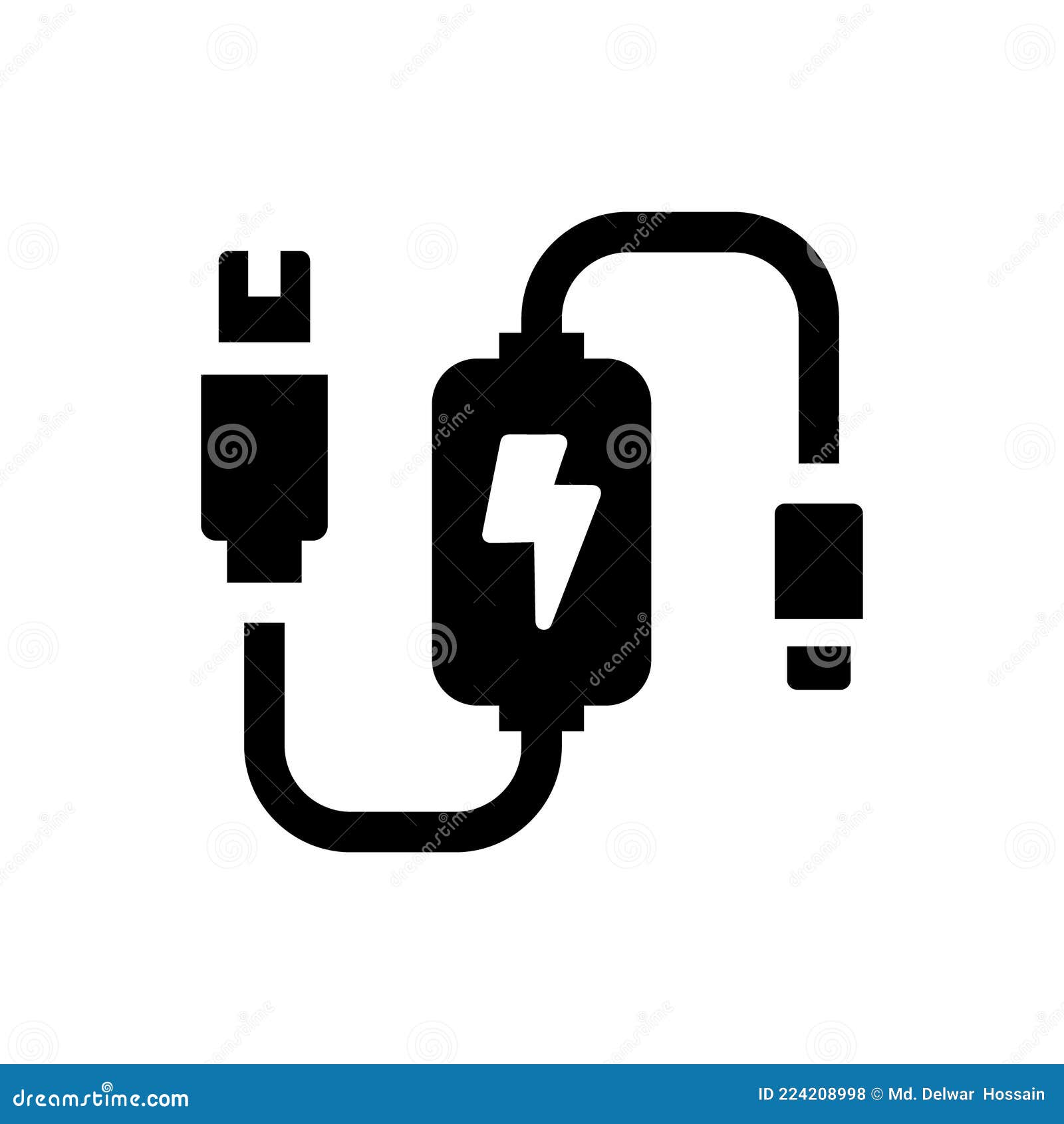 Adapter icon stock vector. Illustration of illustrations - 224208998