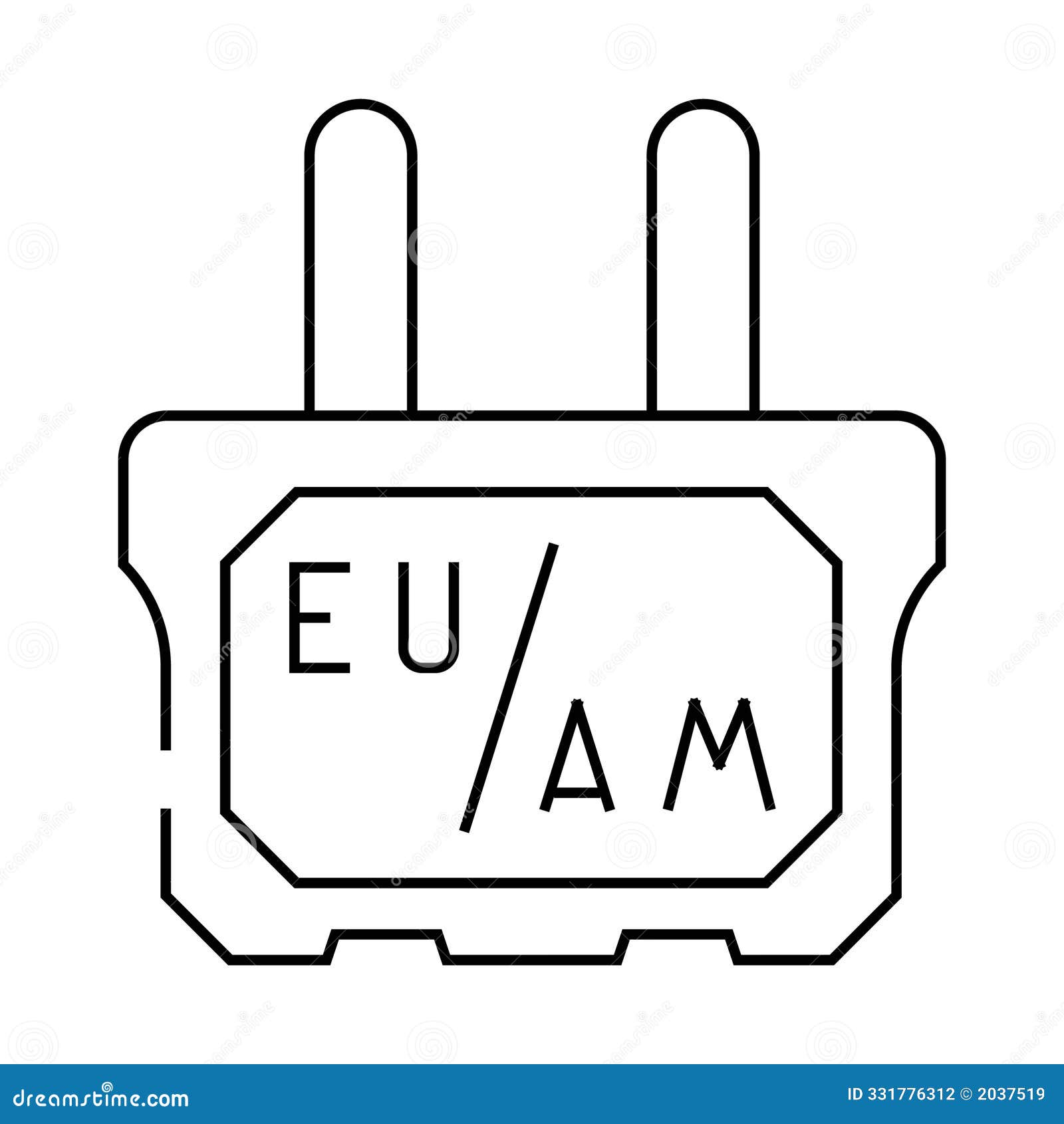 Adapter Socket Icon Doodle Illustration Cartoon Vector | CartoonDealer ...