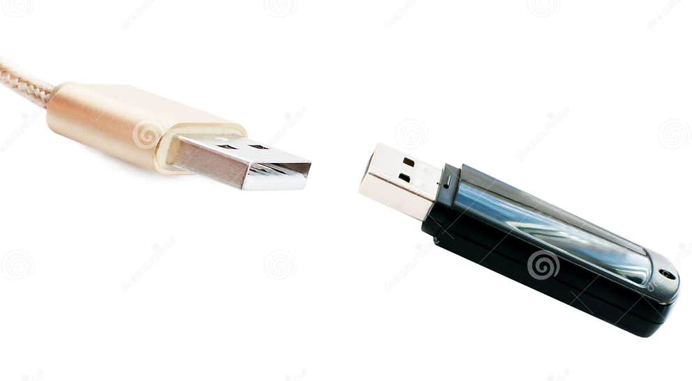 The Adapter USB and Flash Memory Card Stock Photo - Image of hardware ...