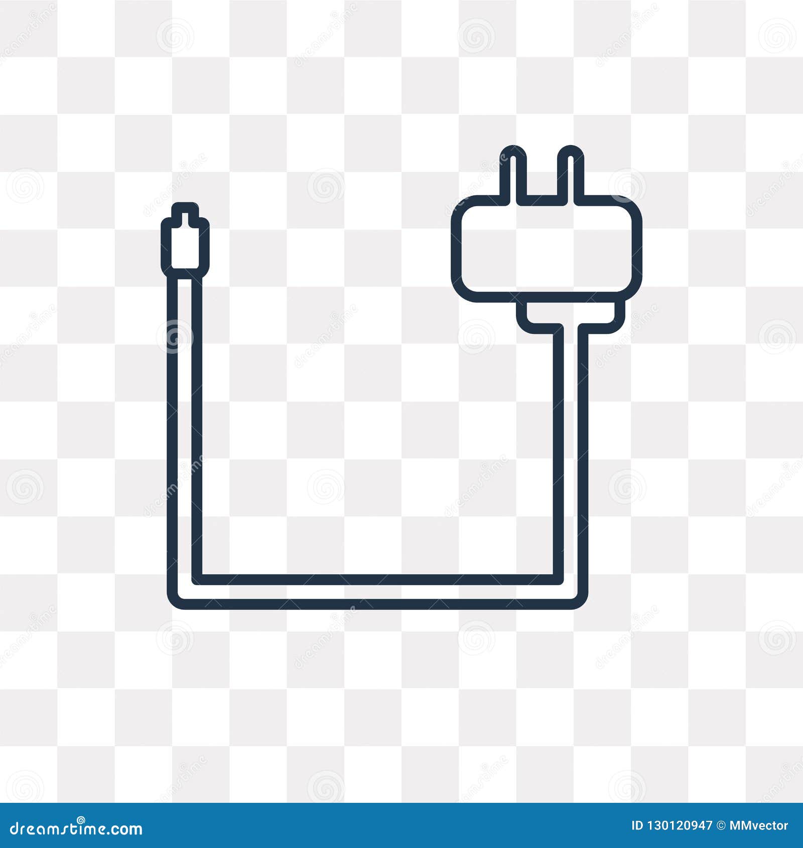 Adapter Vector Icon Isolated on Transparent Background, Linear a Stock ...