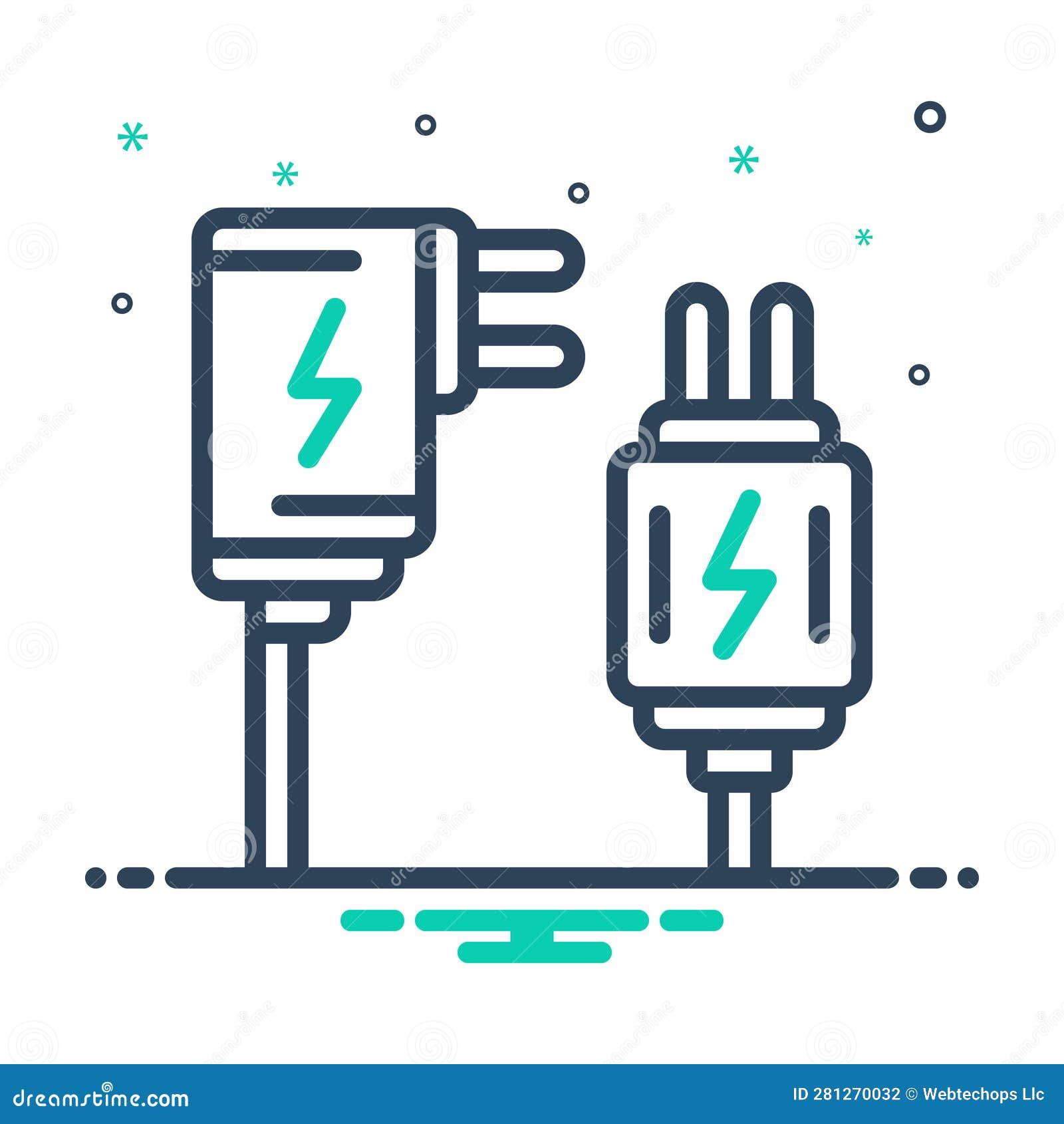 Mix Icon for Adapters, Connection and Electric Stock Vector ...