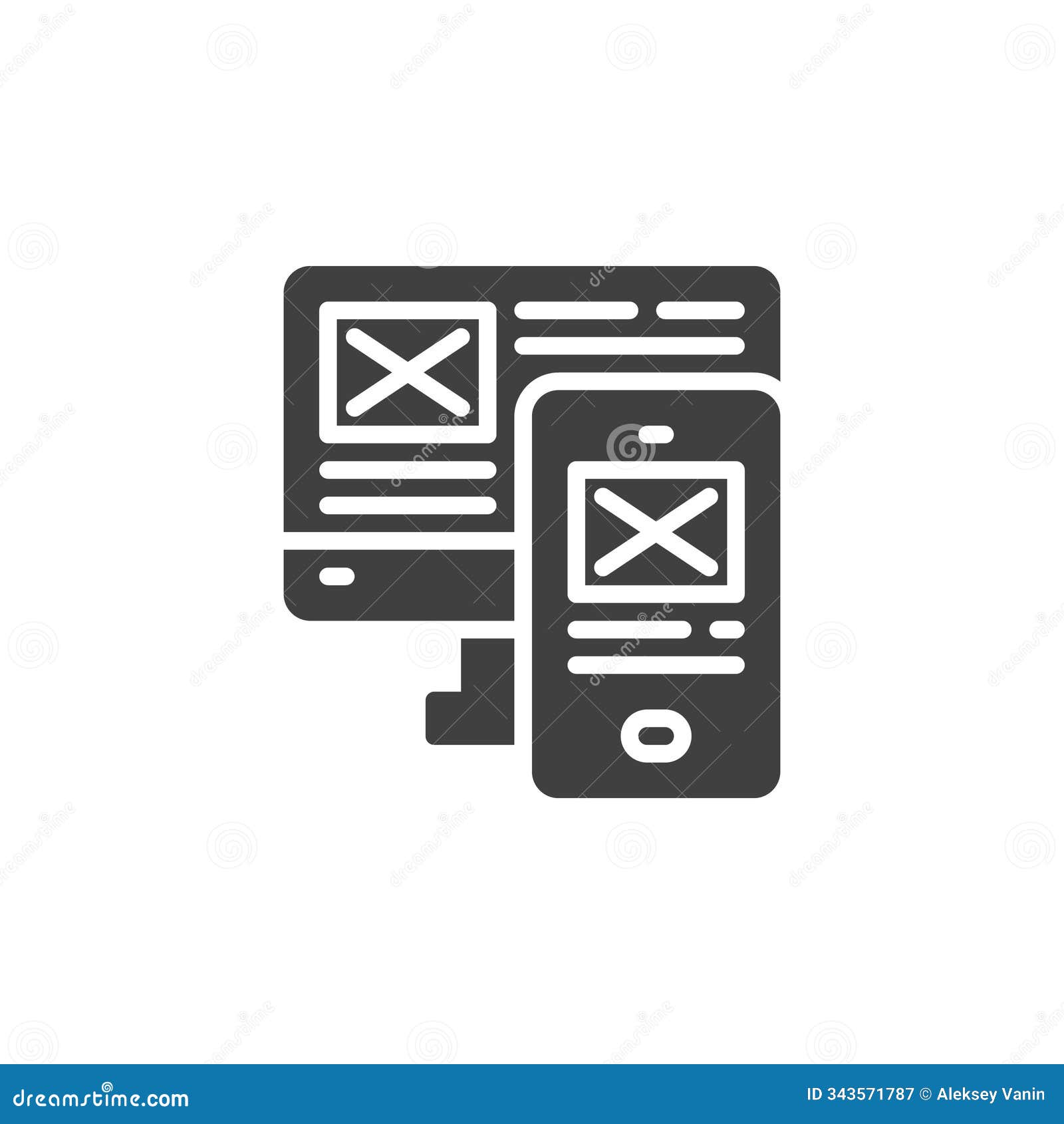 Adapting UI For Different Devices Vector Icon | CartoonDealer.com ...