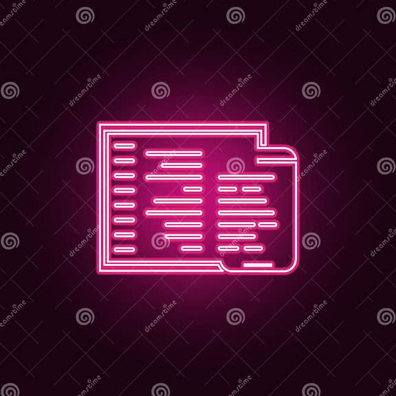 Adaptive Coding Icon. Elements of Web Development in Neon Style Icons Stock Illustration ...