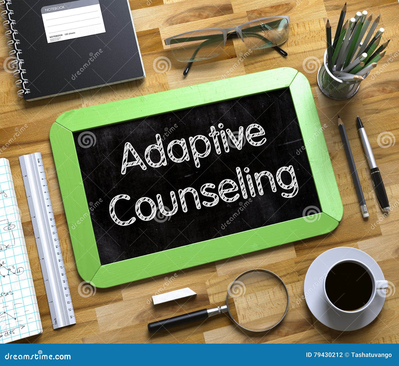 Adaptive Counseling - Text on Small Chalkboard. 3D. Stock Photo - Image ...