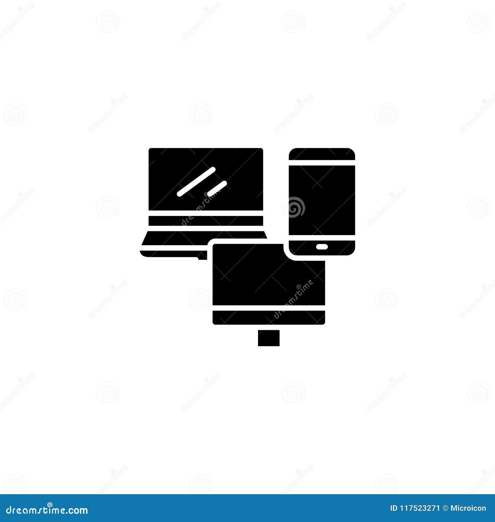 Adaptive Design Black Icon Concept. Adaptive Design Flat Vector Symbol ...