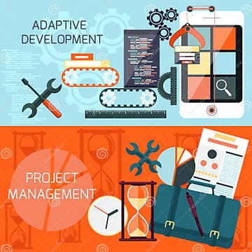 Adaptive Development and Project Management Stock Vector - Illustration ...