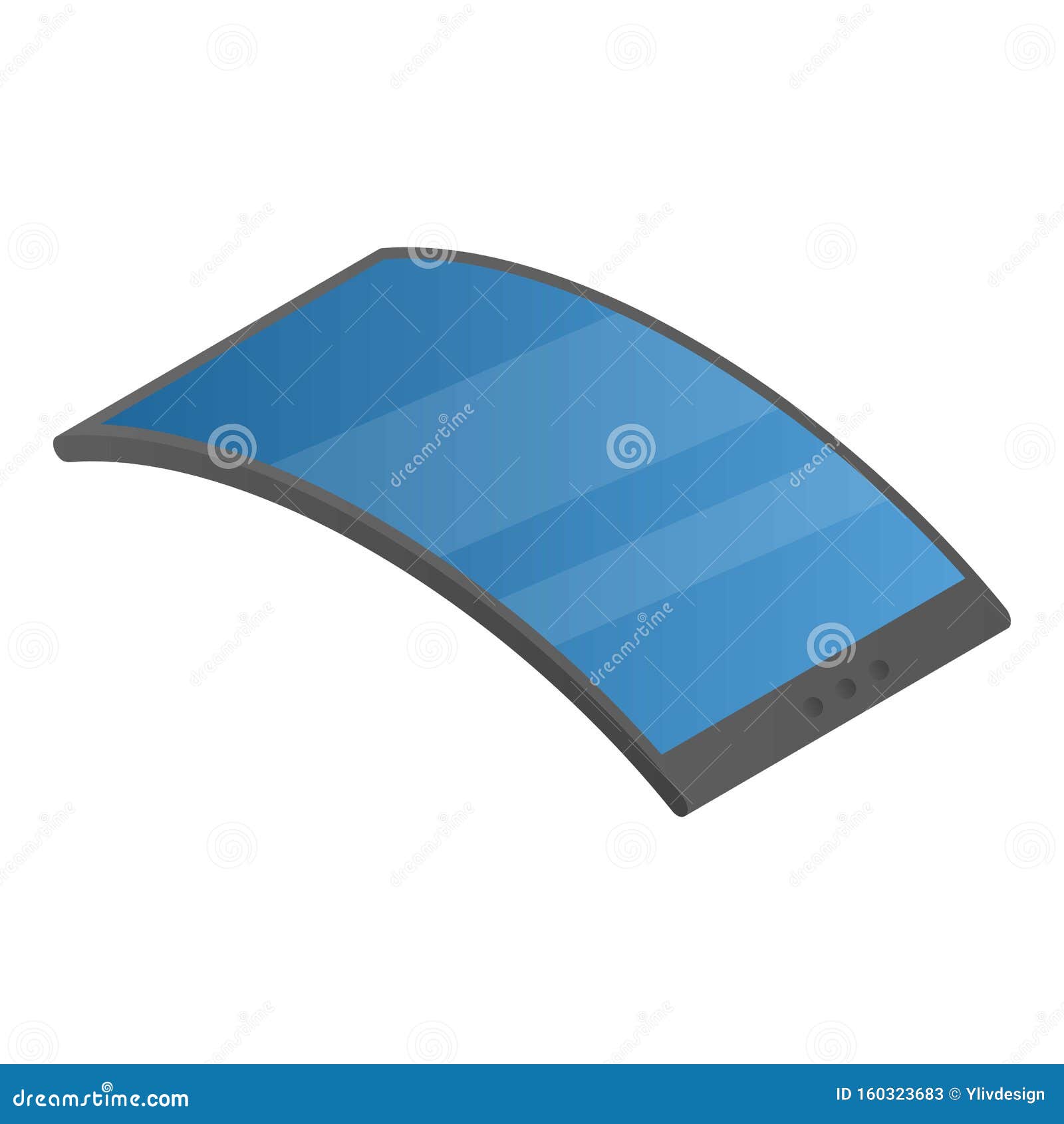 Adaptive Flexible Display Icon, Isometric Style Stock Vector ...