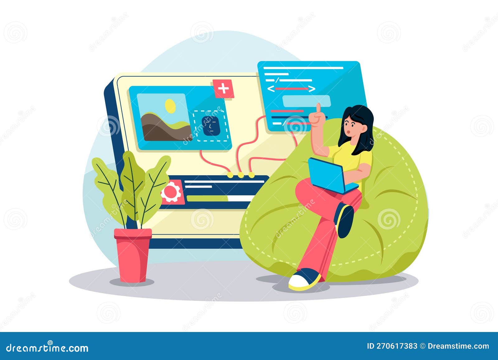 Adaptive Interface Design Illustration Concept on White Background ...