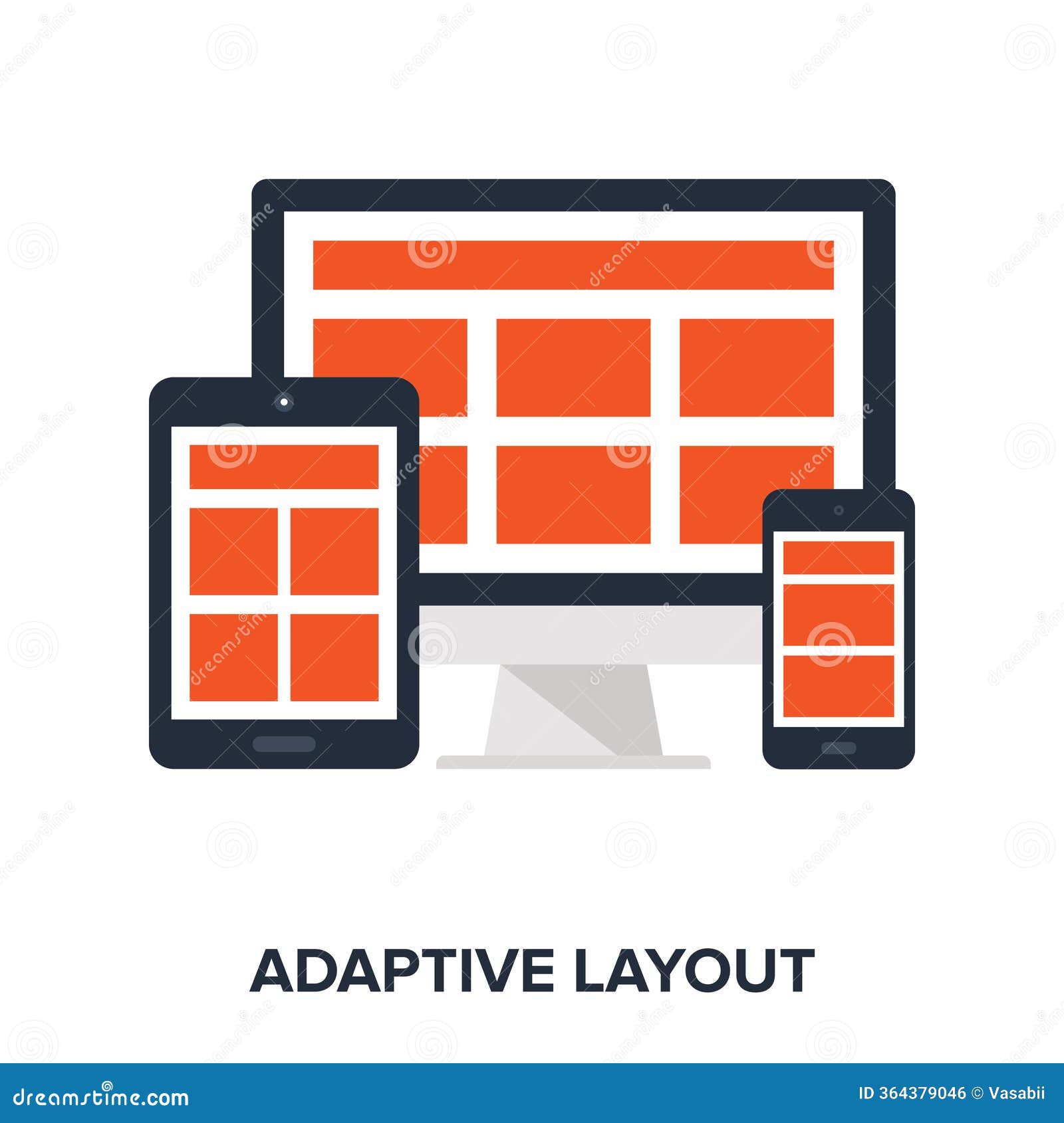 Adaptive Layout Icon In Trendy Design Style. Adaptive Layout Icon ...