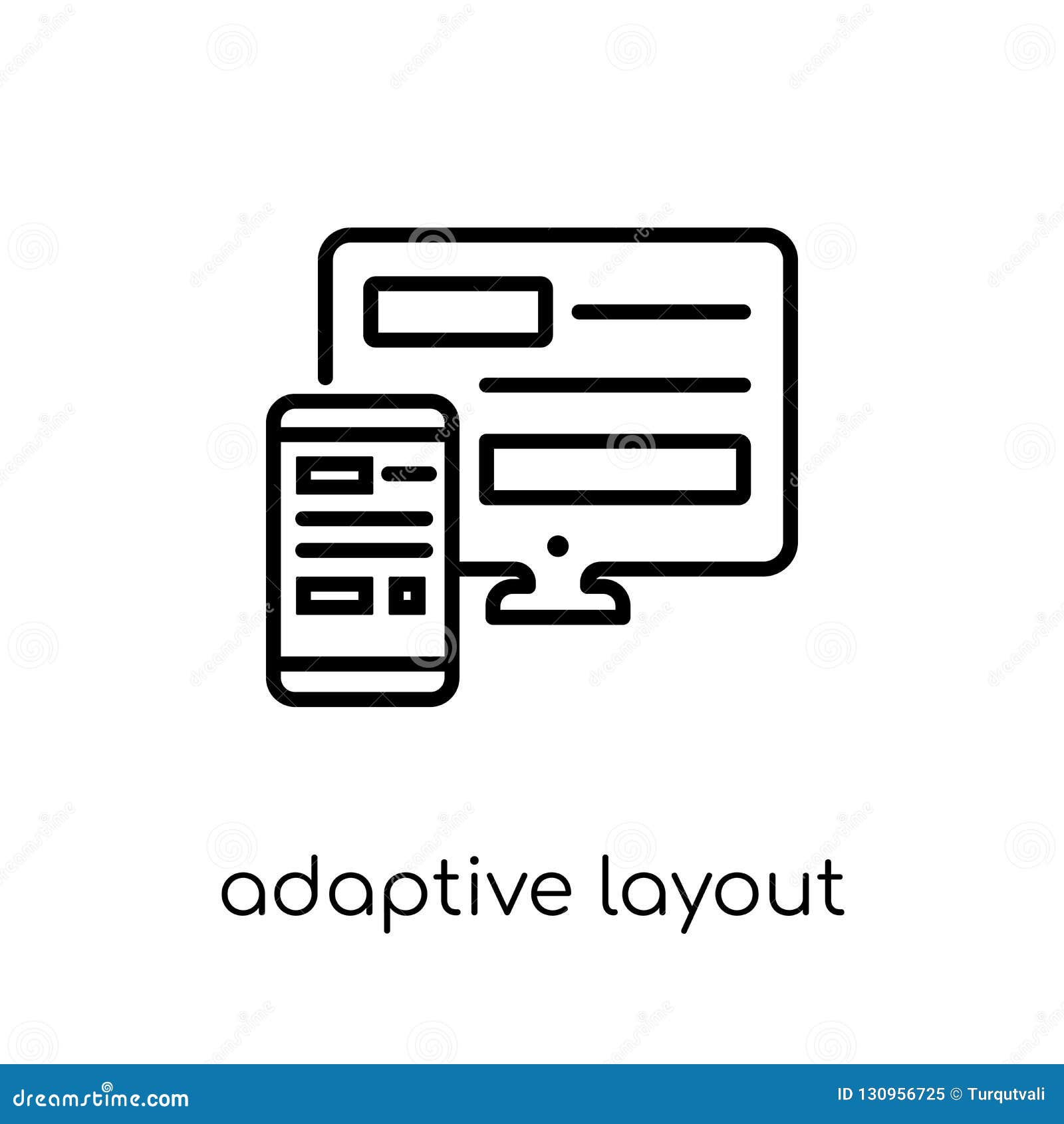 Adaptive Layout Icon. Trendy Modern Flat Linear Vector Adaptive Stock ...