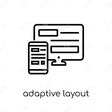 Adaptive Layout Icon. Trendy Modern Flat Linear Vector Adaptive Stock ...
