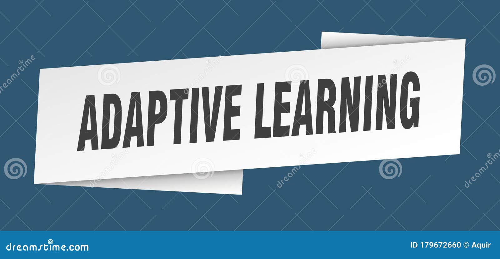 Adaptive Learning Banner Template. Adaptive Learning Ribbon Label Stock ...
