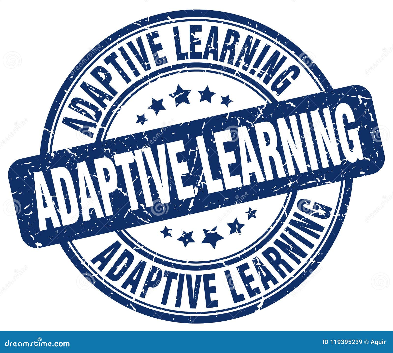 Adaptive Learning Blue Stamp Stock Vector - Illustration of vector ...