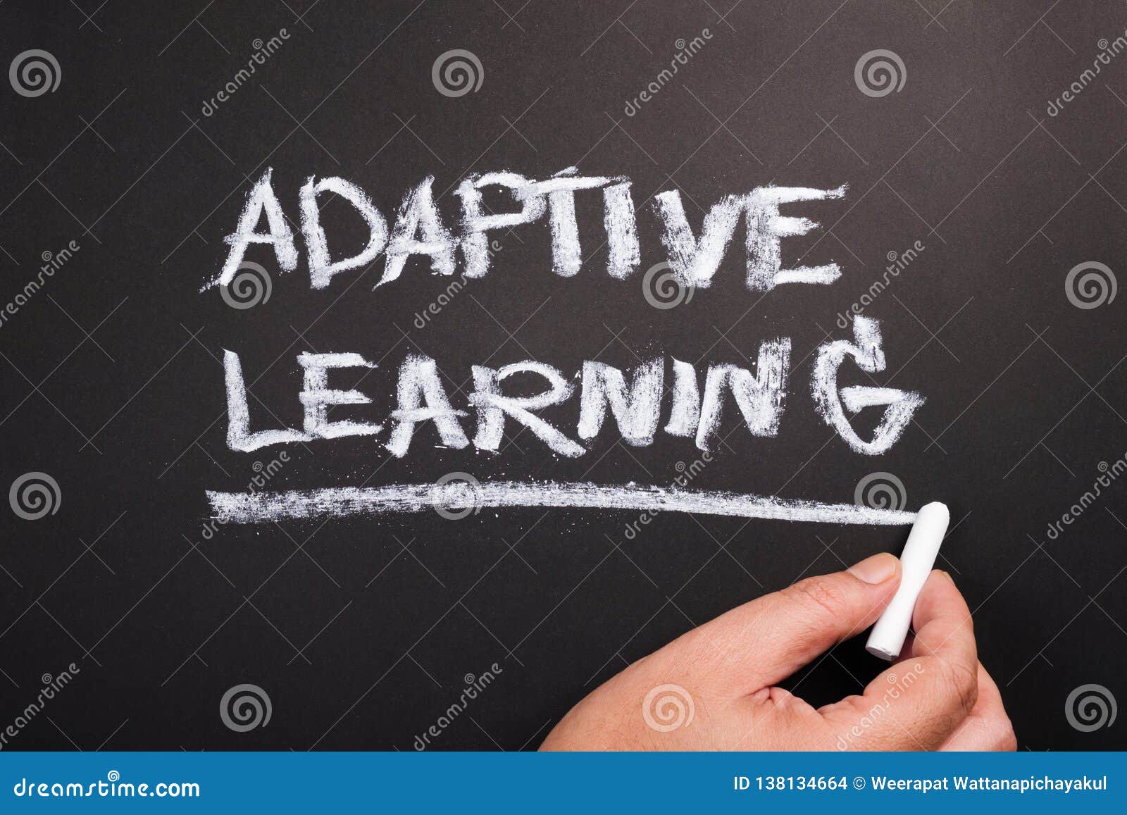 Adaptive Learning on Chalkboard Stock Photo - Image of internet ...
