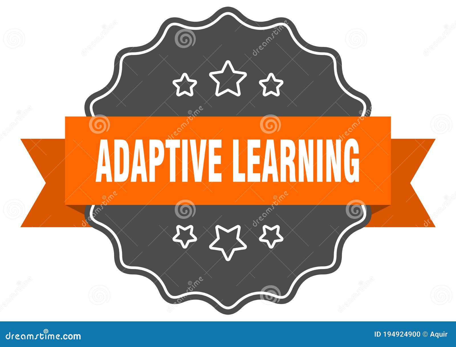 Adaptive learning label stock vector. Illustration of isolated - 194924900