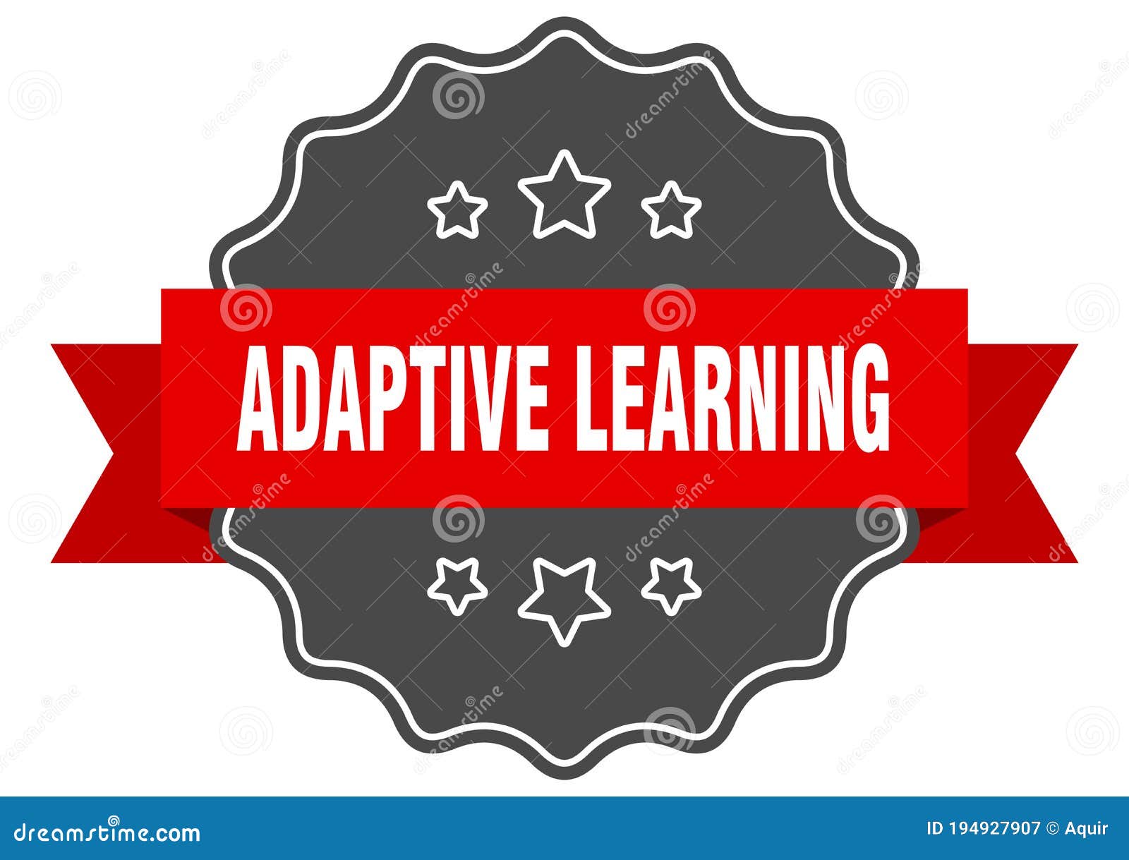 Adaptive learning label stock vector. Illustration of circle - 194927907