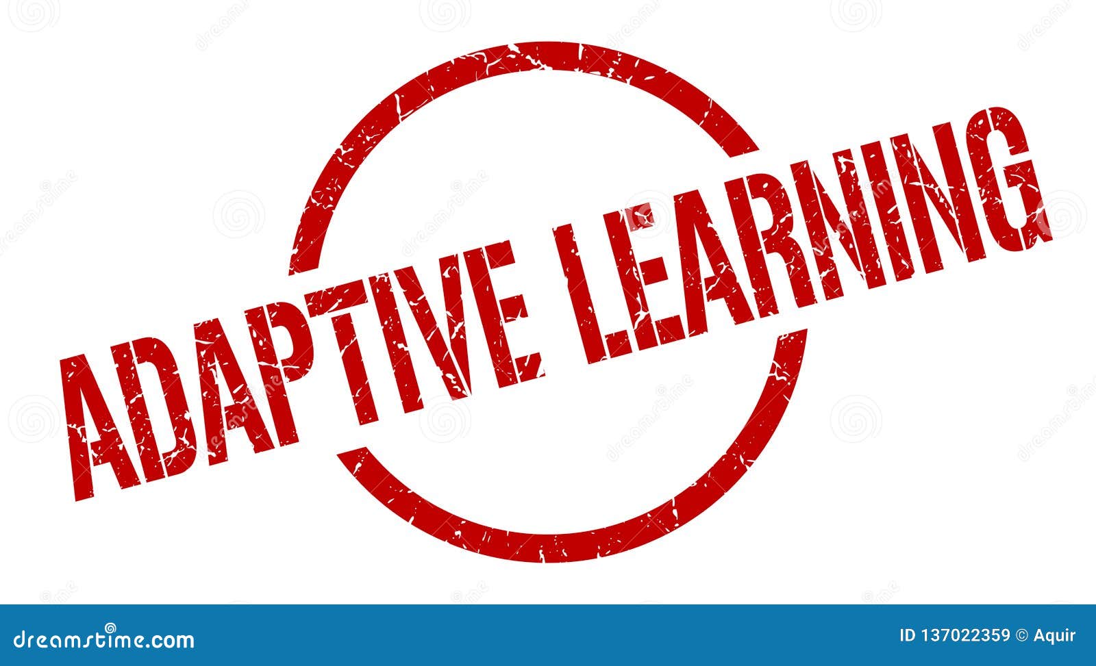 Adaptive learning stamp stock vector. Illustration of rubber - 137022359