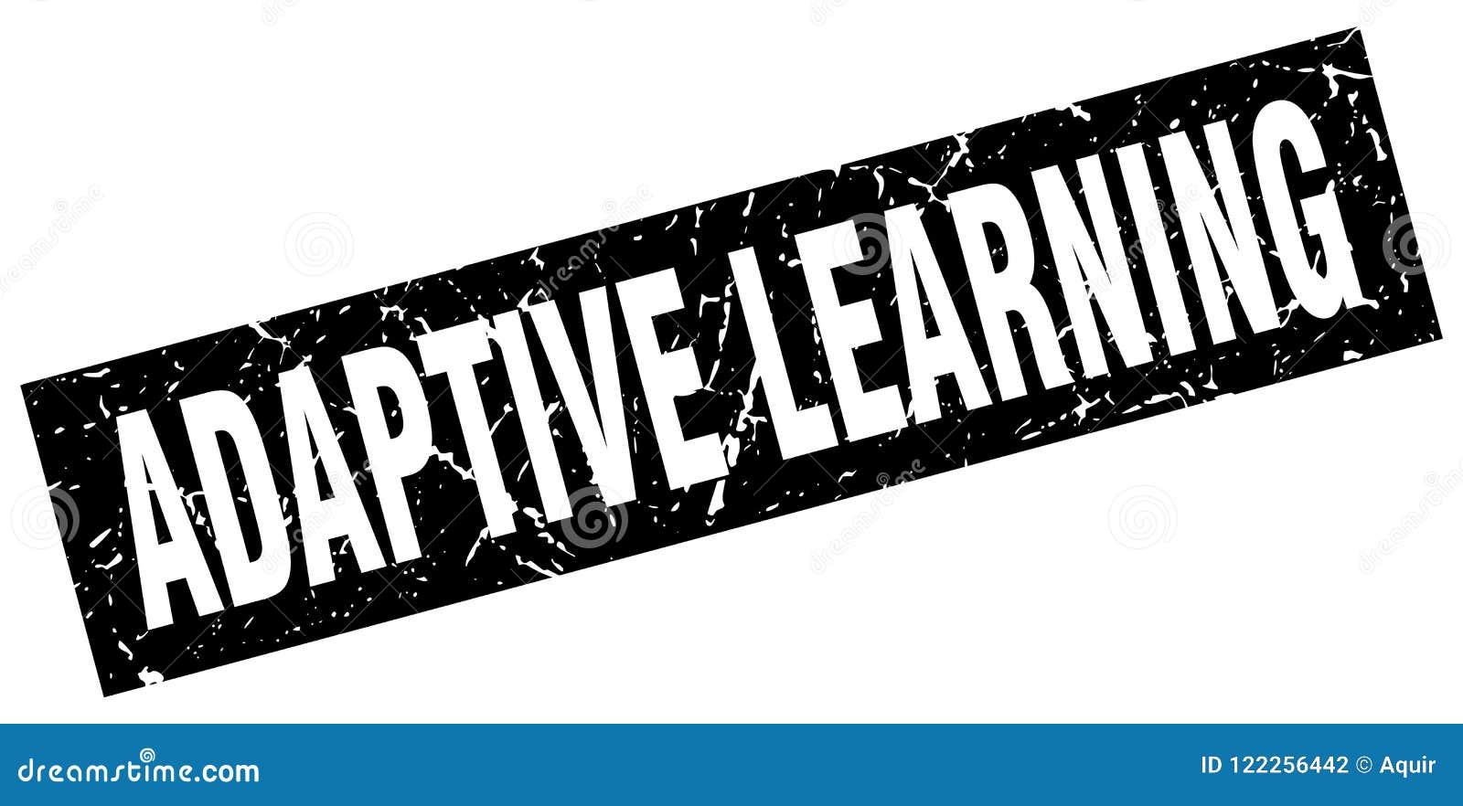 Adaptive learning stamp stock vector. Illustration of grunge - 122256442