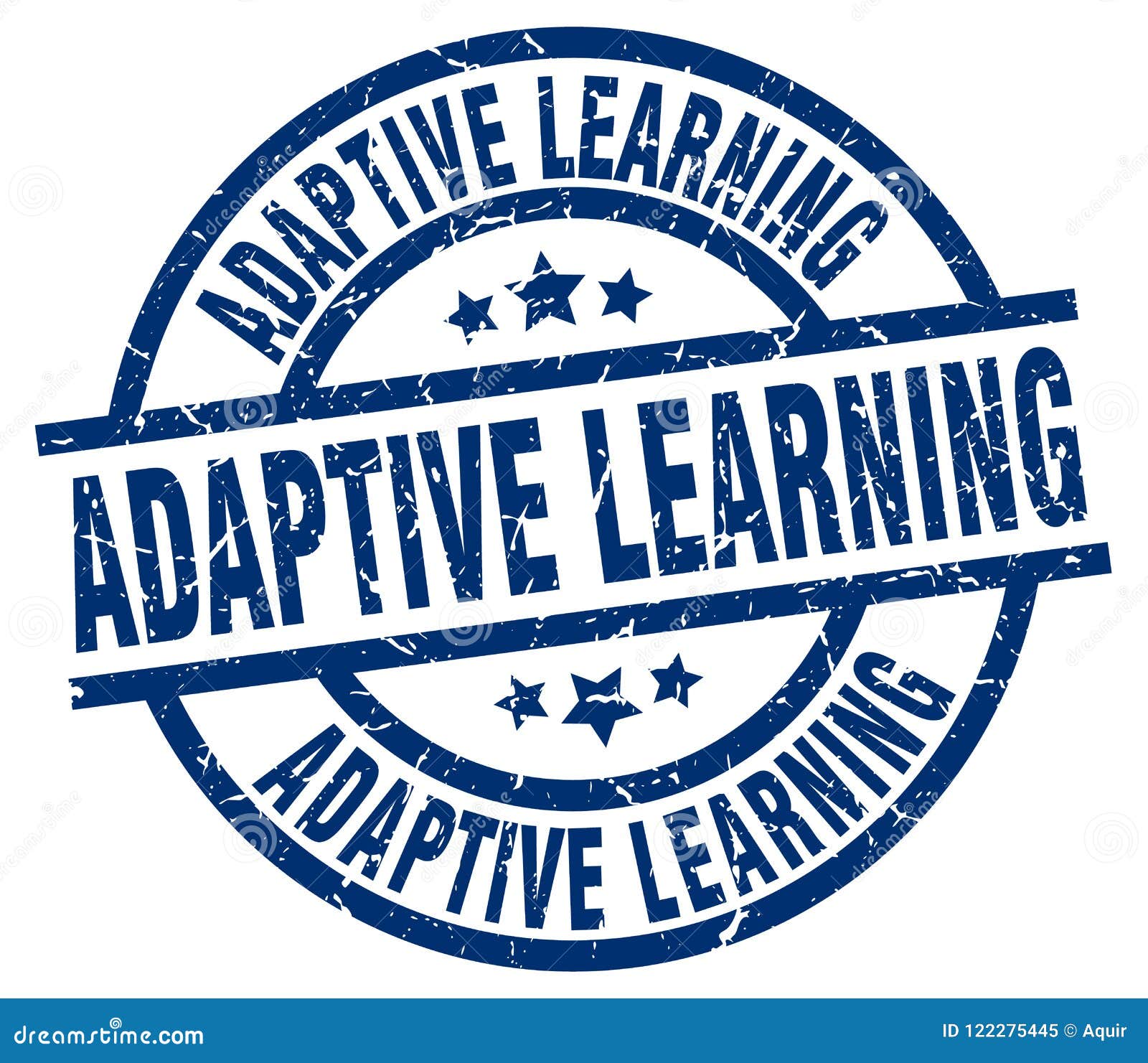 Adaptive learning stamp stock vector. Illustration of learning - 122275445
