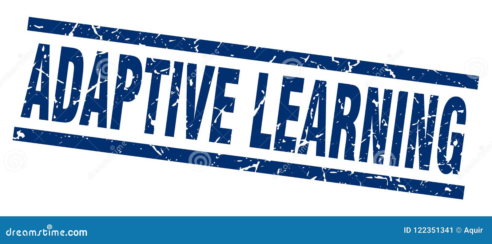 Adaptive learning stamp stock vector. Illustration of grunge - 122351341