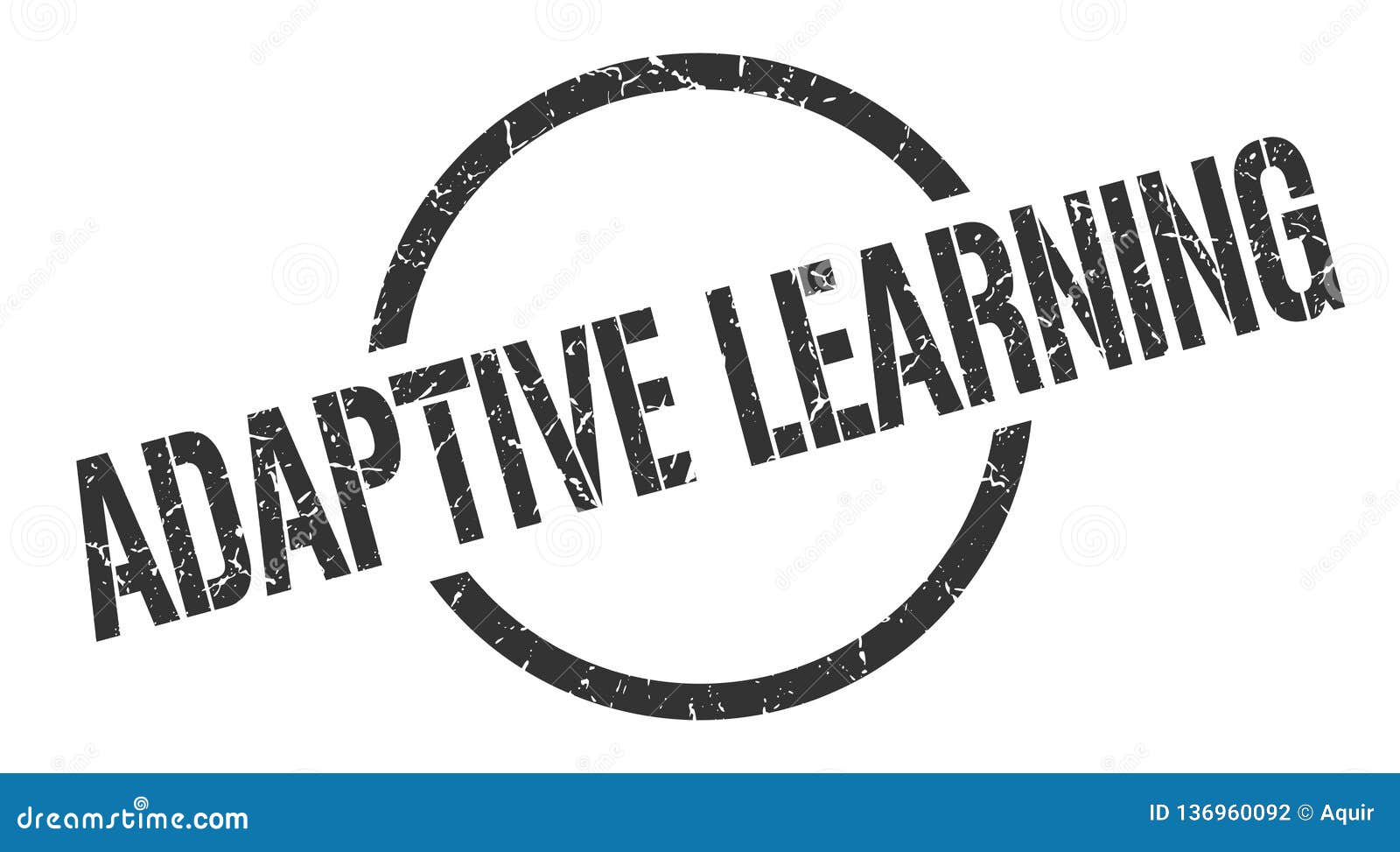 Adaptive learning stamp stock vector. Illustration of sign - 136960092