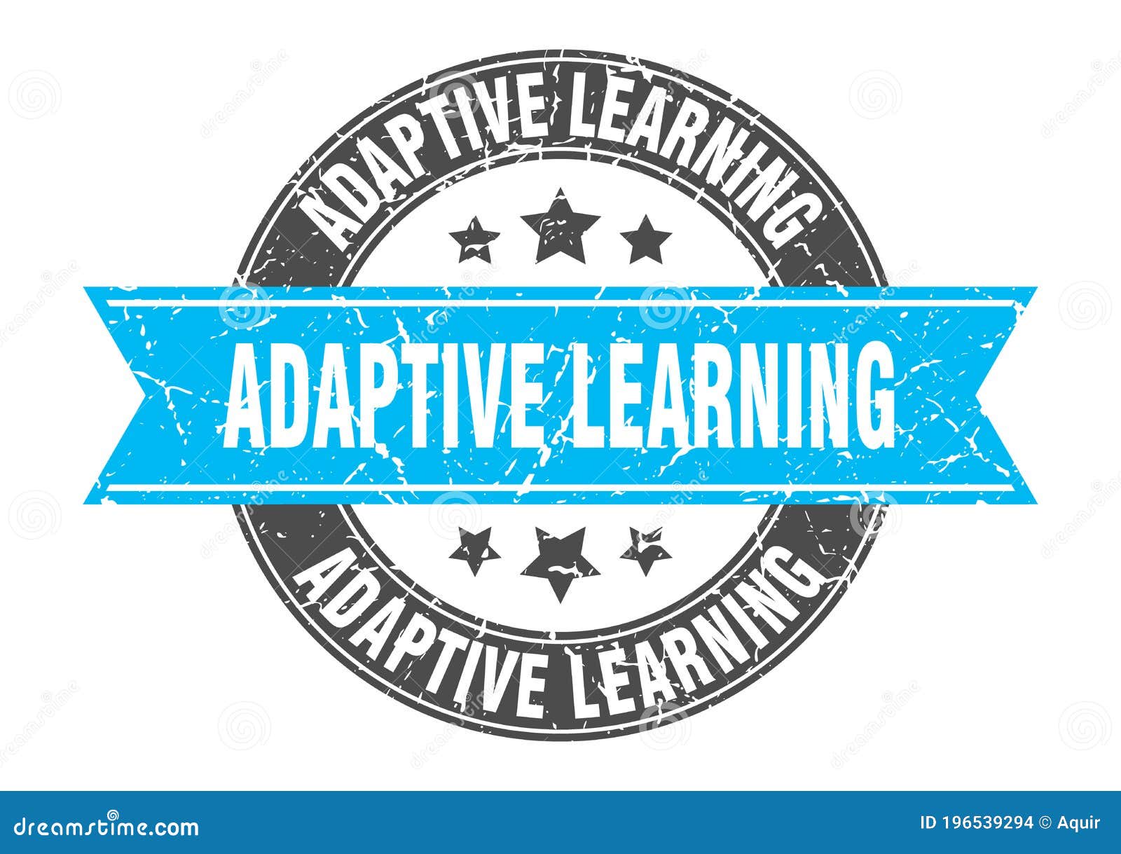 Adaptive learning stamp stock vector. Illustration of grunge - 196539294