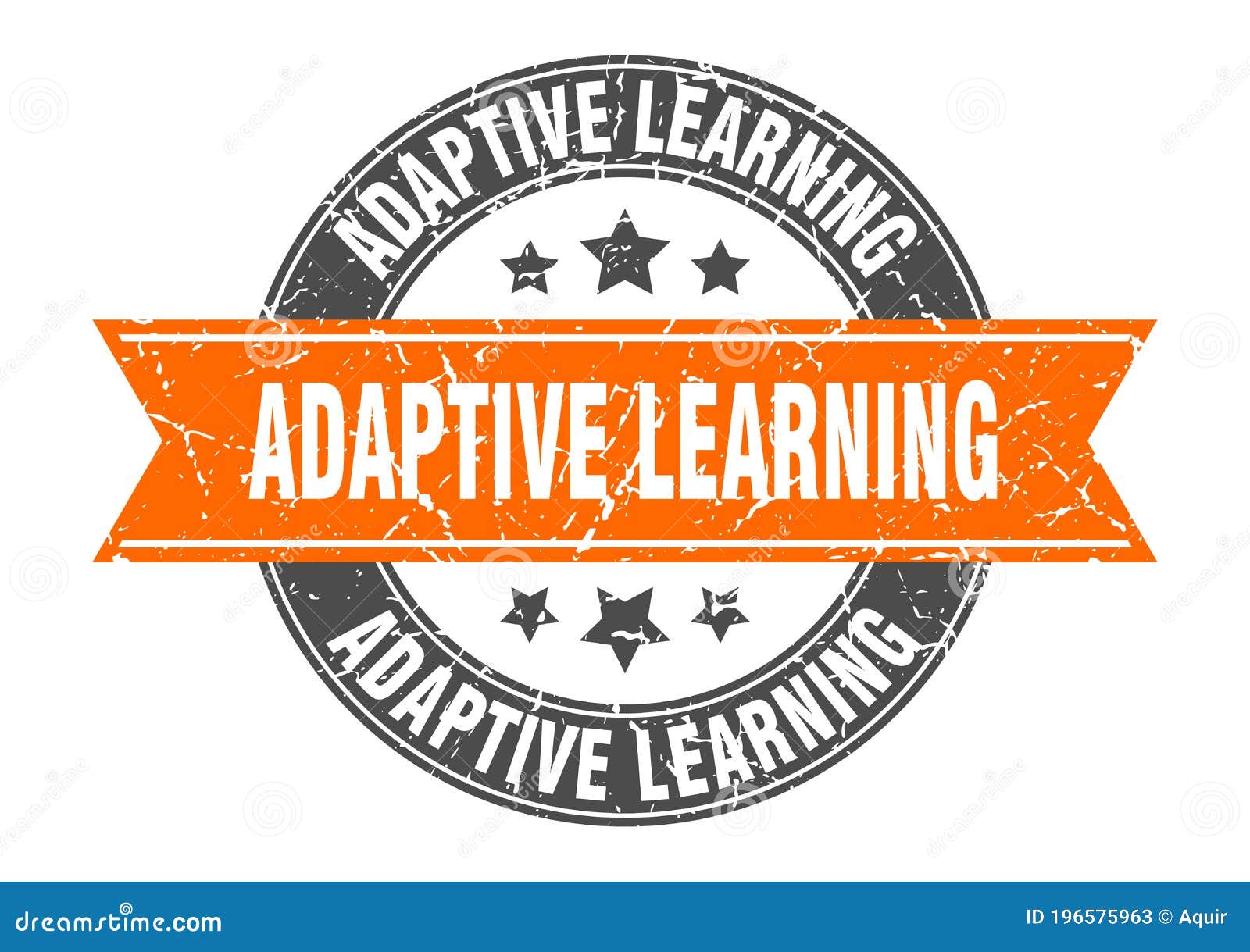 Adaptive learning stamp stock vector. Illustration of template - 196575963