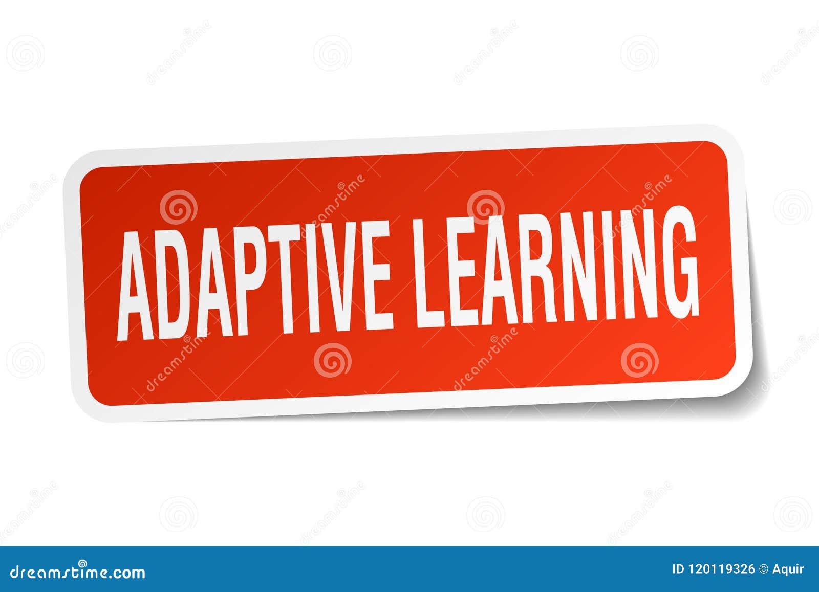 Adaptive learning sticker stock vector. Illustration of white - 120119326
