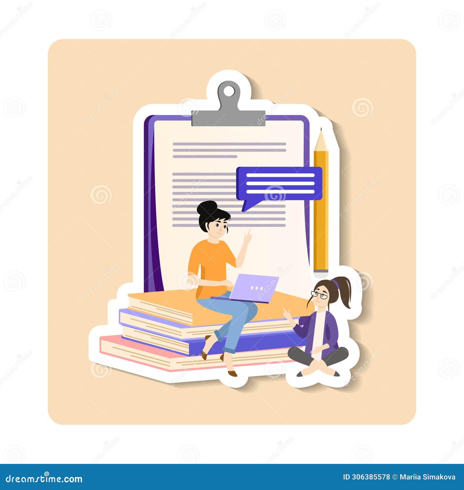 Adaptive Learning Sticker Illustration. Representing Adaptive Learning ...