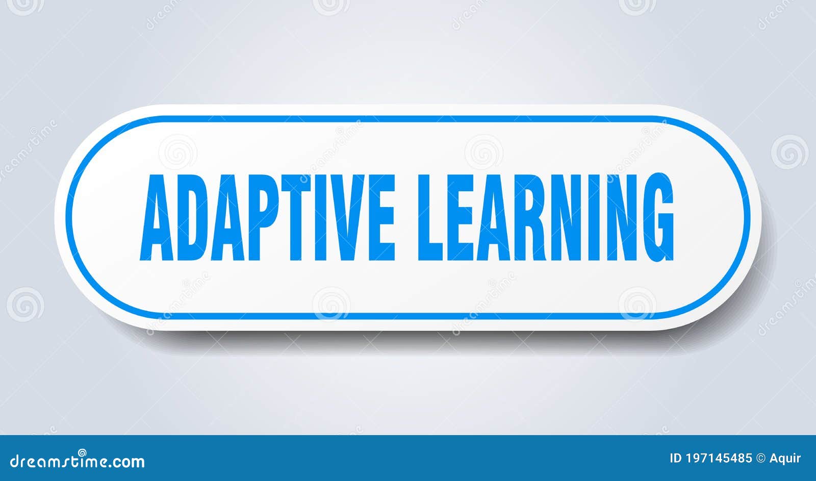 Adaptive learning sticker. stock vector. Illustration of rounded ...