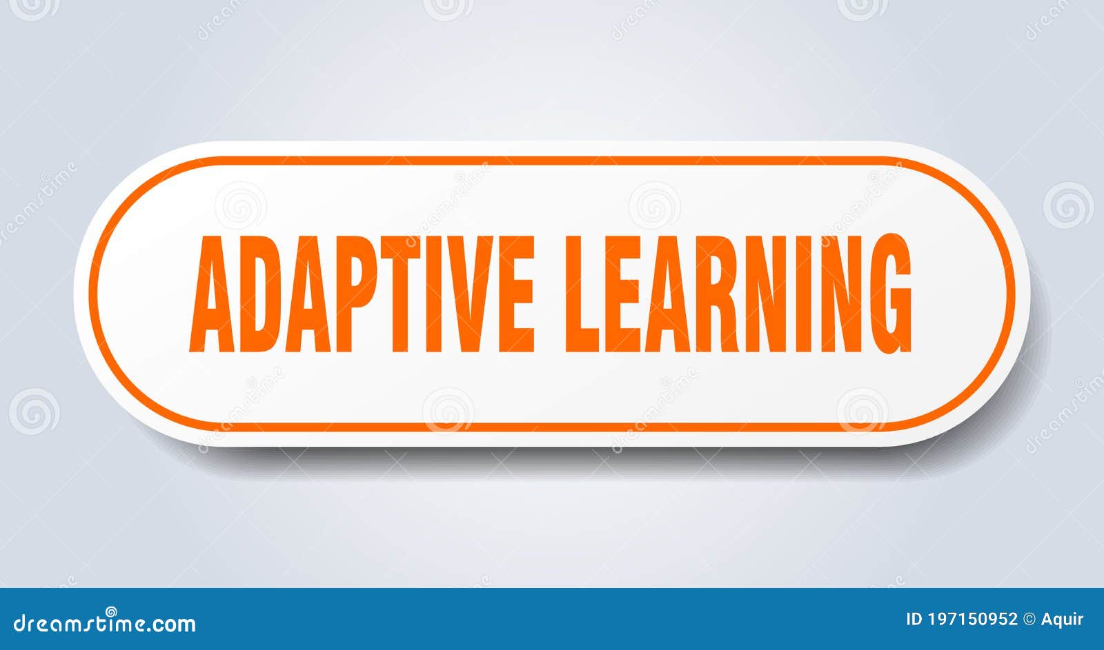 Adaptive learning sticker. stock vector. Illustration of rounded ...