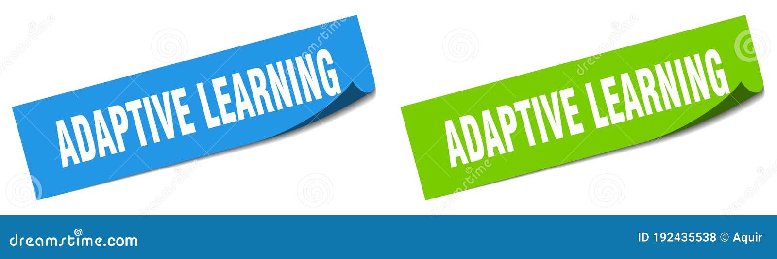 Adaptive Learning Sticker. Adaptive Learning Sign Set Stock Vector ...