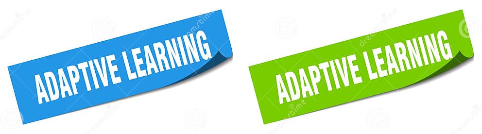 Adaptive Learning Sticker. Adaptive Learning Sign Set Stock Vector ...