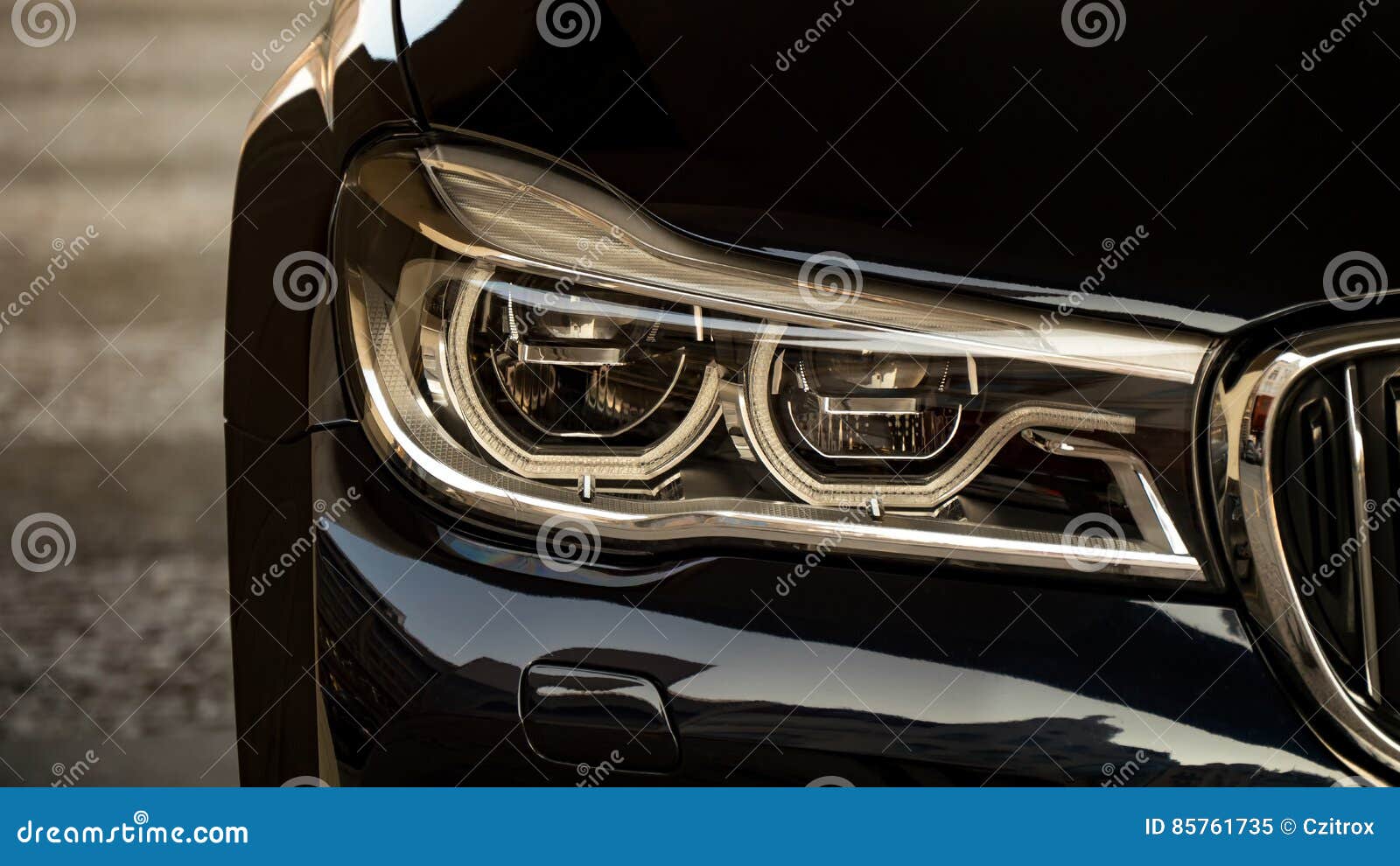 Adaptive LED Headlights stock image. Image of elegance - 85761735