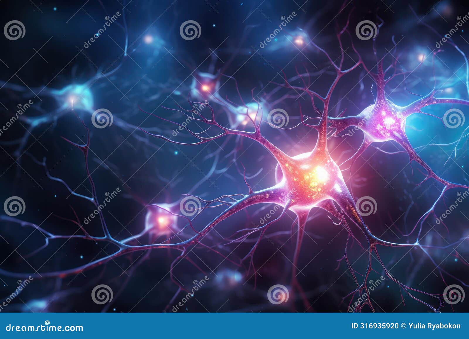 Adaptive Neurons Brain. Generate Ai Stock Photo - Image of nervous ...