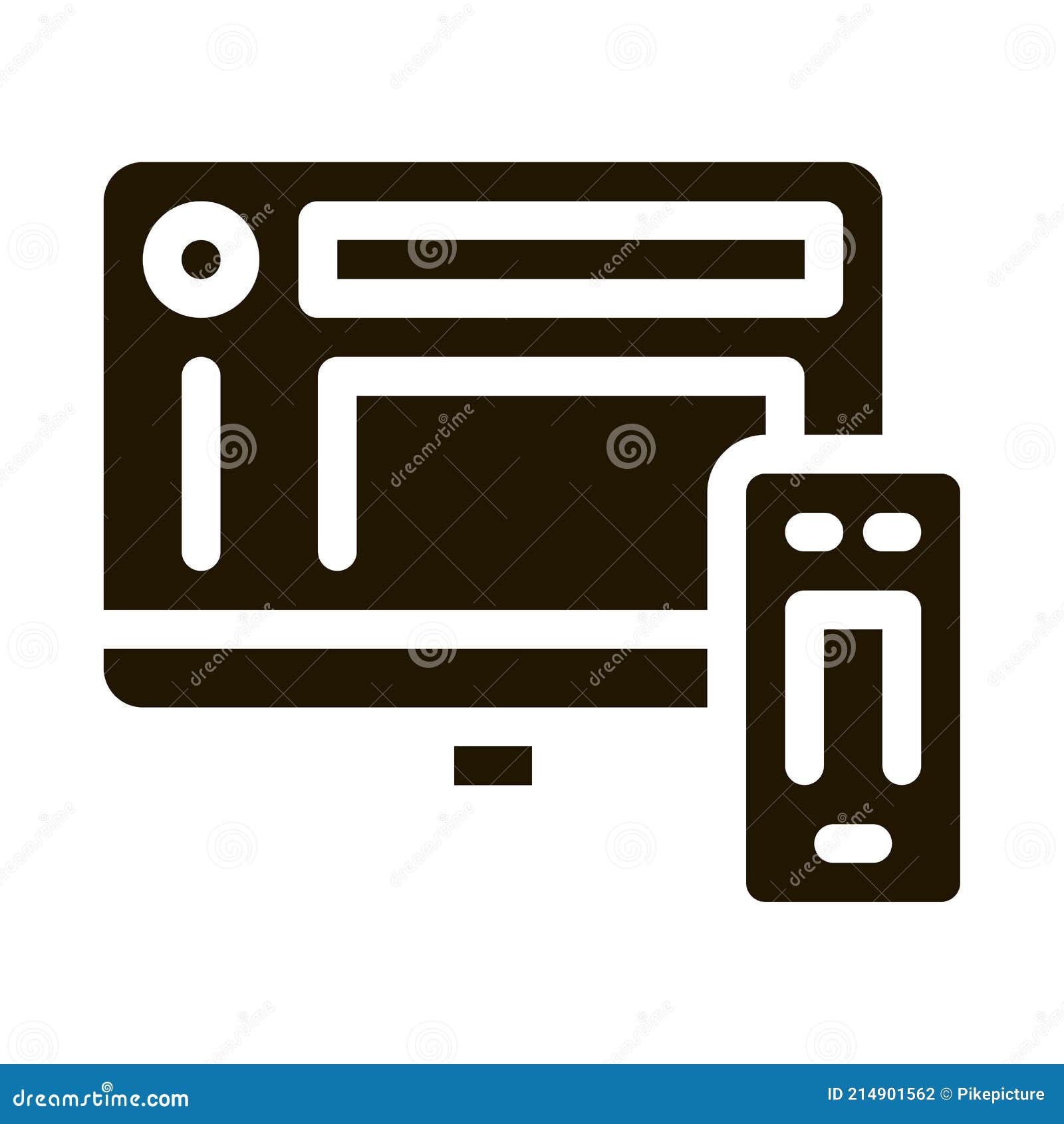 Adaptive Picture Icon Vector Glyph Illustration Stock Vector ...