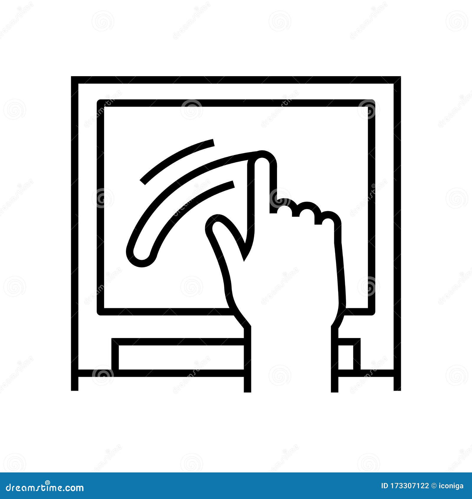 Adaptive Technology Line Icon, Concept Sign, Outline Vector ...