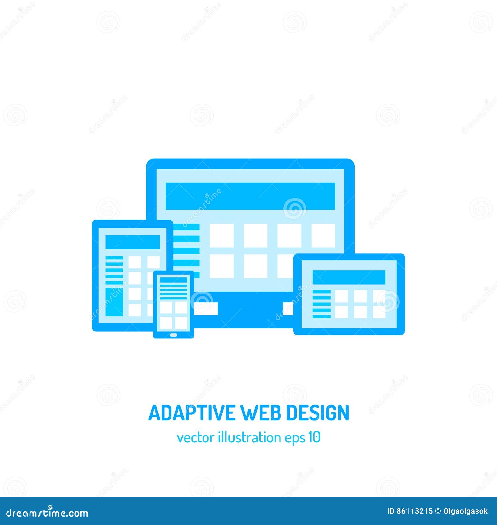 Adaptive web design stock vector. Illustration of banner - 86113215