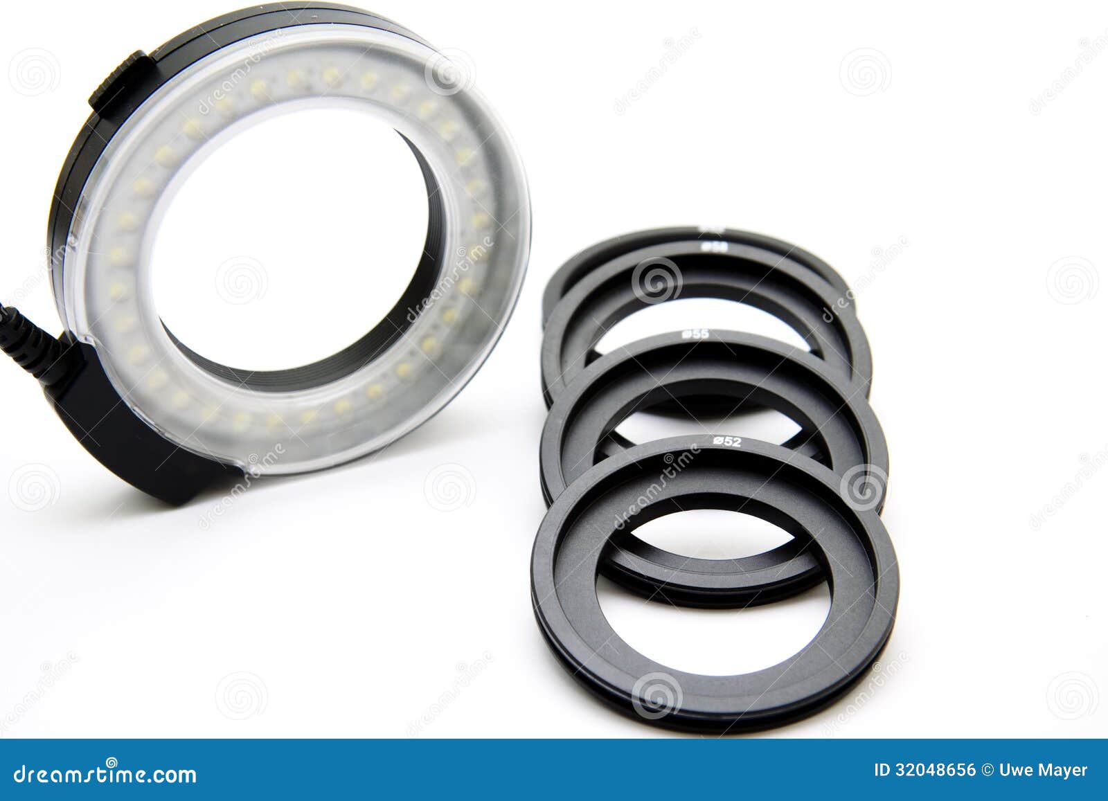 Adaptor Rings for Ring Flash and Objective Stock Photo - Image of ...