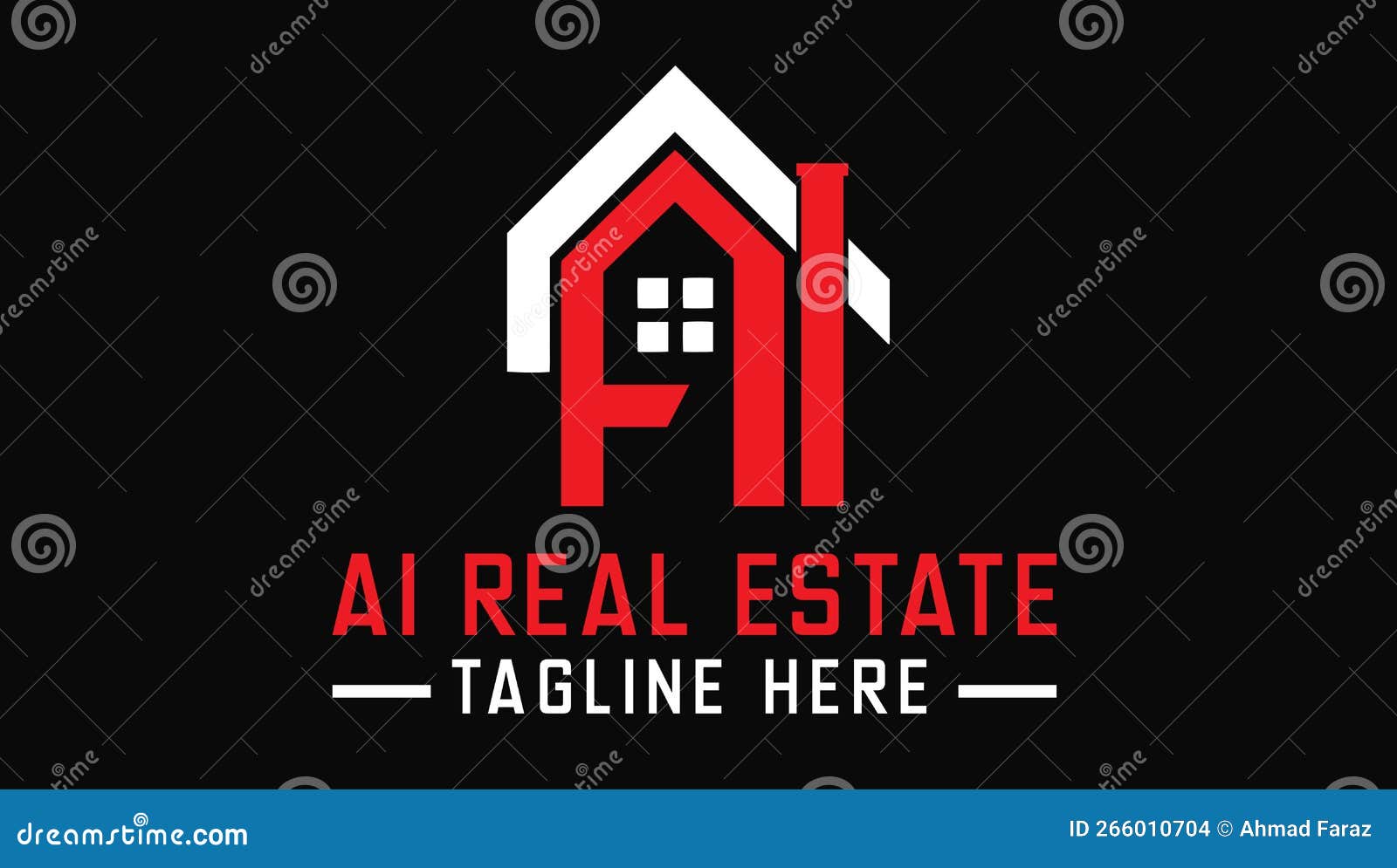 Monogram AI Name Initials Lettermark Logo Design Template Stock Vector ...