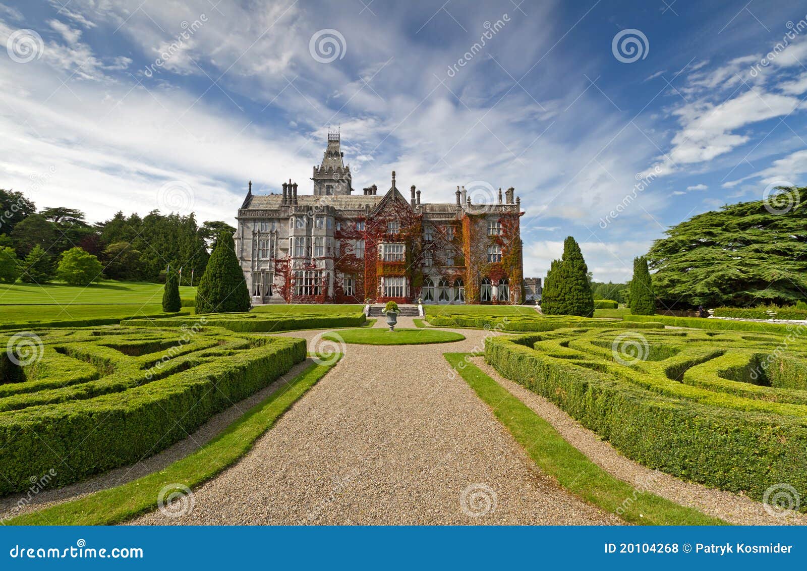 Adare manor in red ivy stock photo. Image of hotel, ireland - 20104268