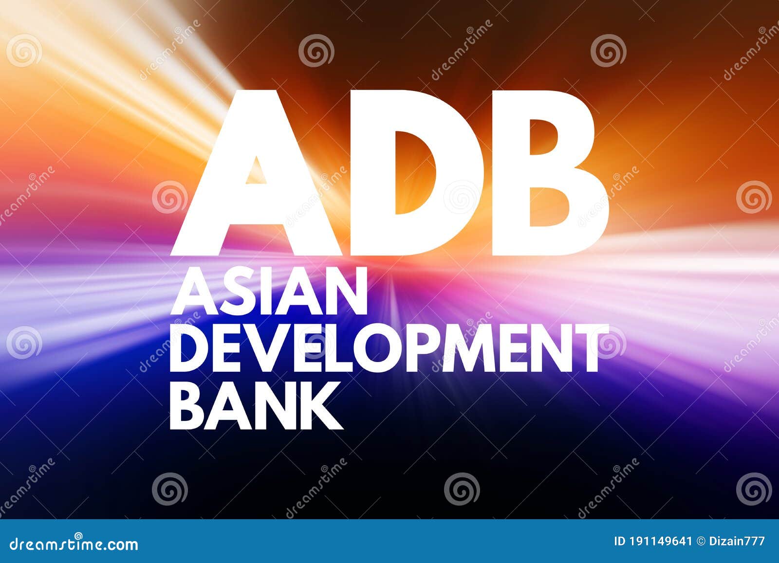 ADB - Asian Development Bank Acronym, Business Concept Background Stock ...