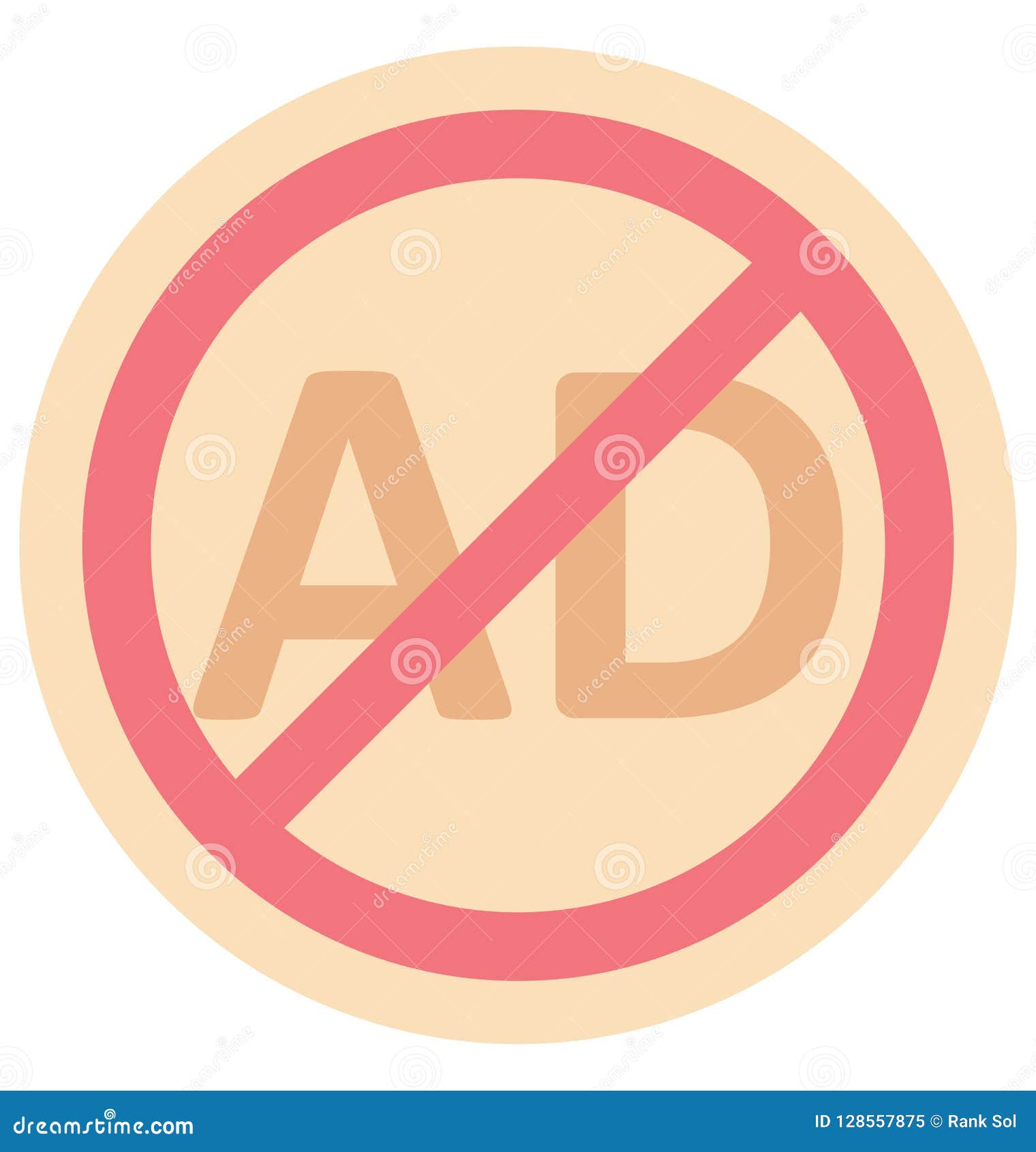 Adblock Icon Of 3 Types Color, Black And White, Outline. Isolated ...